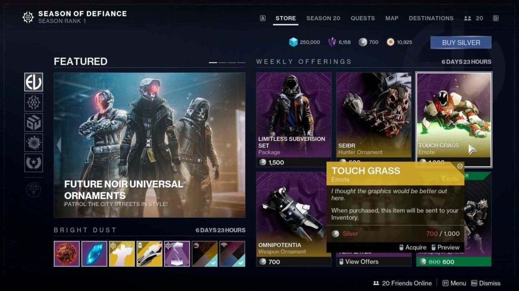 Destiny 2 Lightfall Season 20 Is Live | WowVendor