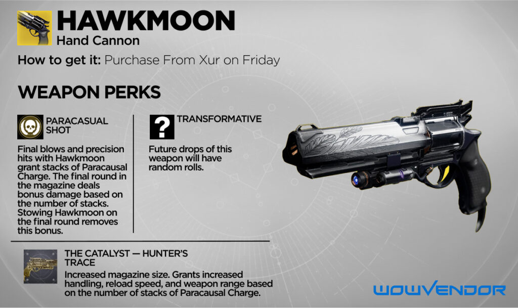 The Best Hawkmoon God Roll + Weapon Overview + Сatalyst