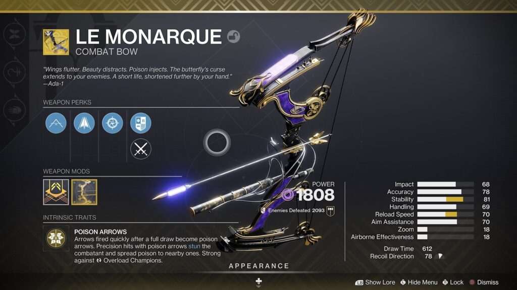 Best Monument to Lost Lights exotic in Destiny 2: S25