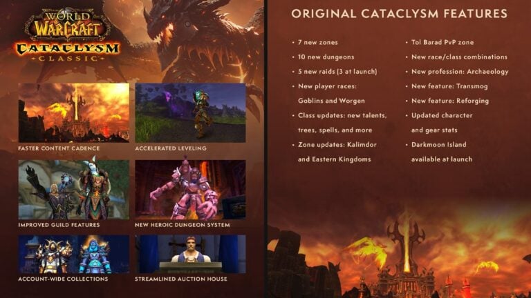 Cataclysm Classic Roadmap: Release and End Dates | WowVendor