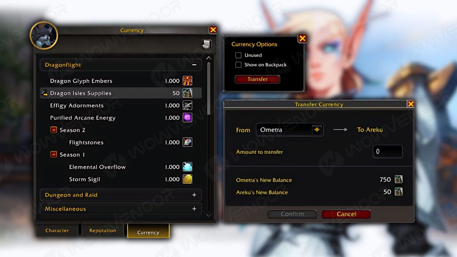 Warbands system overview: Currency, achievements, transmogs | WowVendor