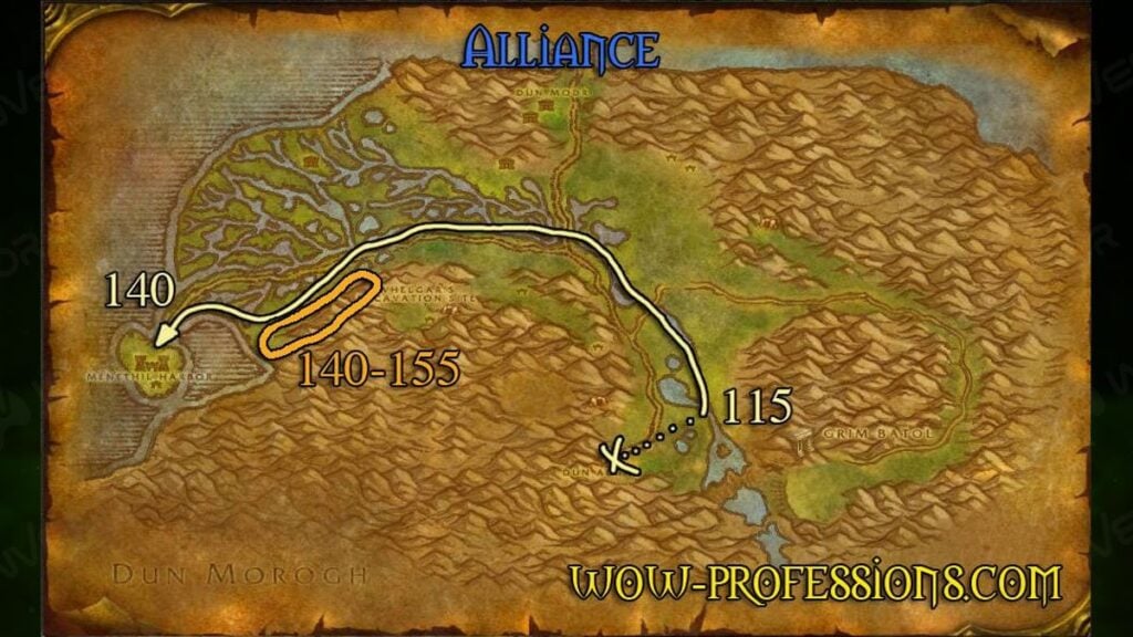 WoW Classic Fresh Skinning guide 1–300: Trainers and materials