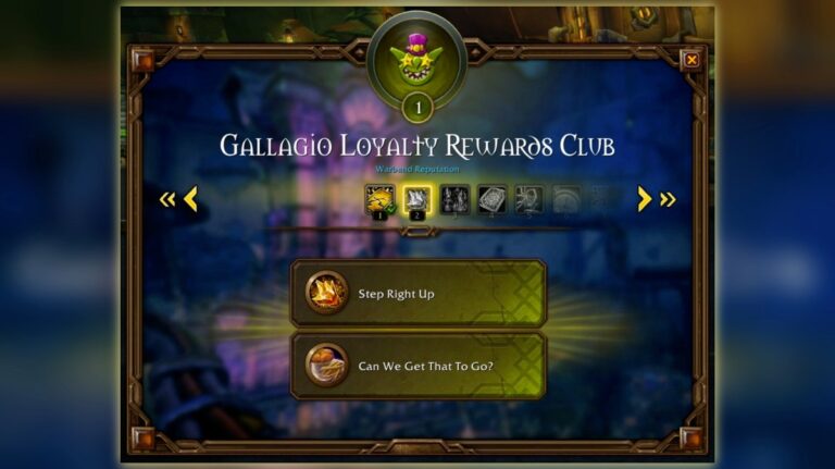 Gallagio Loyalty Rewards club: LoU raid renown system