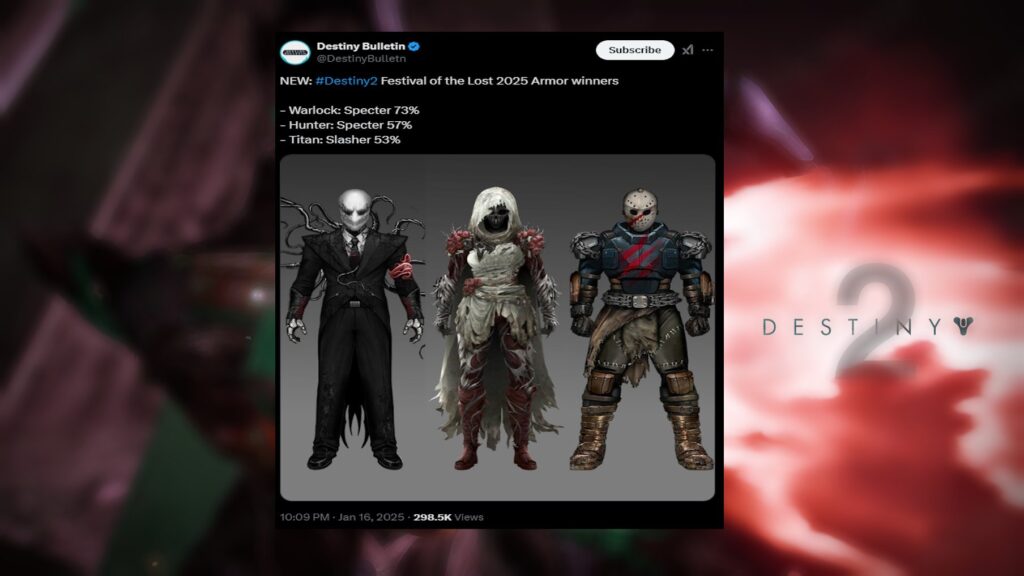 Destiny 2 Festival of the Lost 2025 Armor voting results