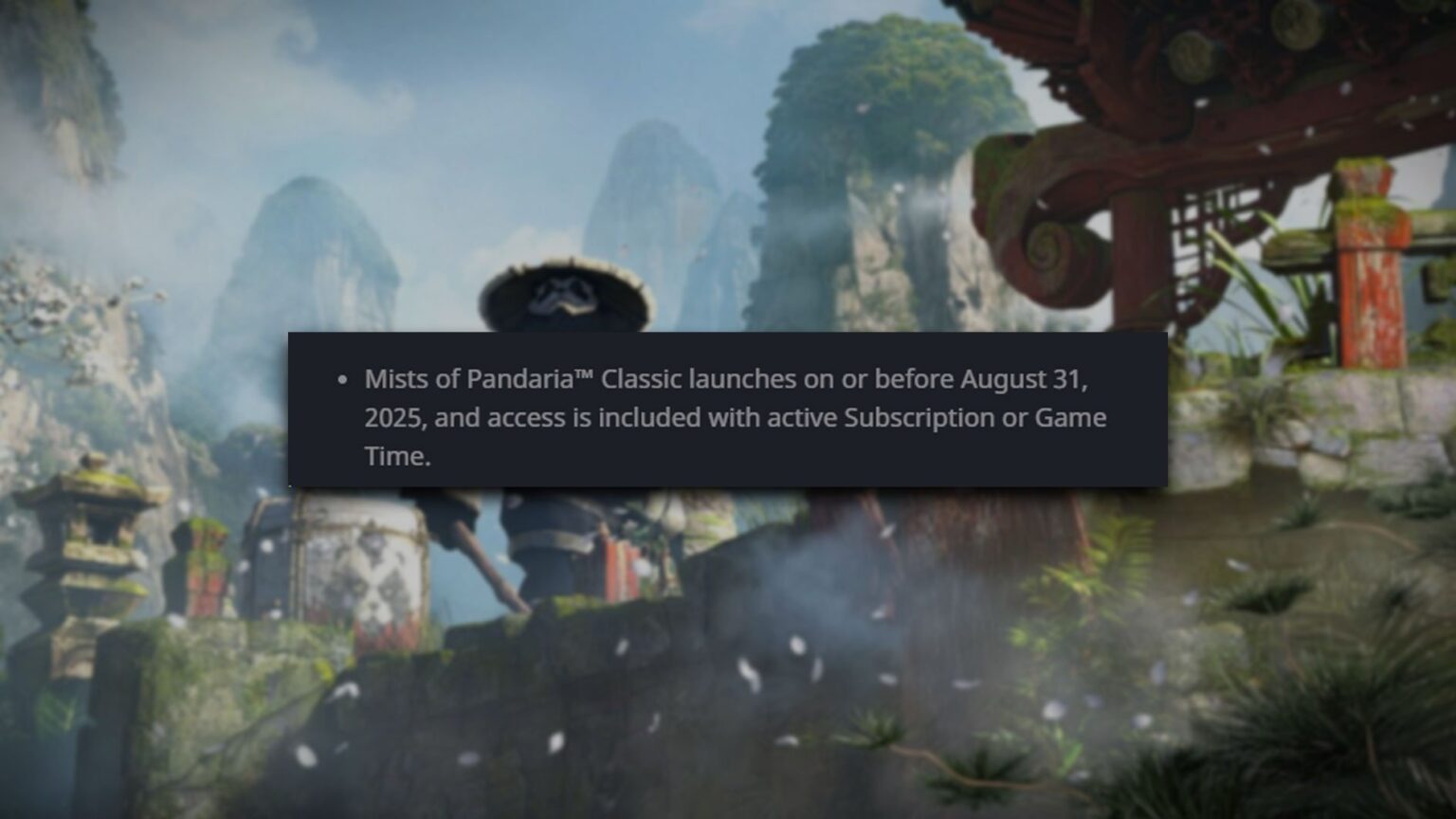 MoP Classic launch date revealed in a bundle