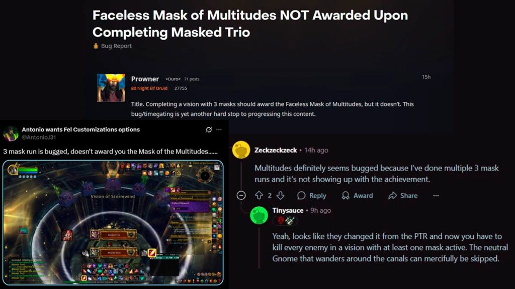 TWW 11.1.5: Missing Mask of Multitude in Horrific Visions