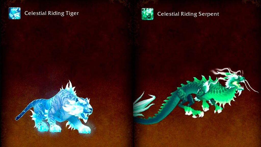 4 new Celestial Dungeons mounts coming in MoP Classic